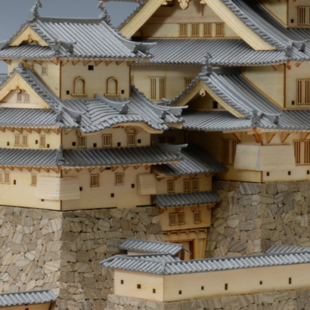 "Okayama Castle" Wooden Japanese Castle Model, by Woody JOE