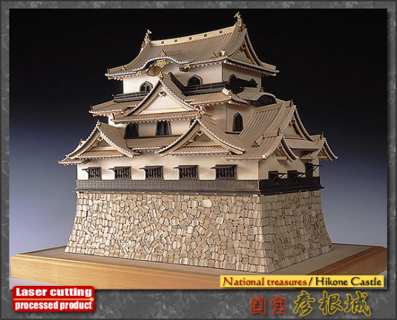 "Matsuyama Castle" Wooden Japanese Castle Model, by Woody JOE